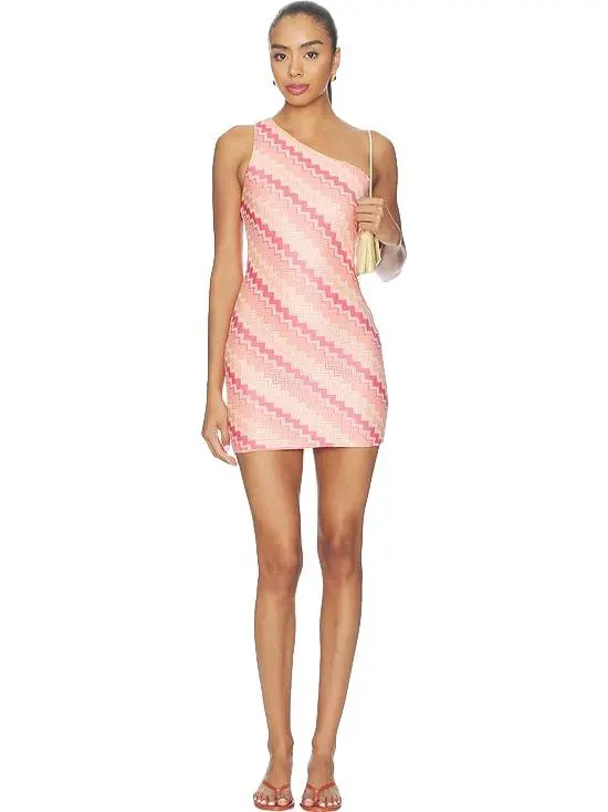 MORE TO COME Aubrie Mini Dress - Pink Multi