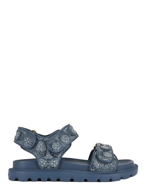 COACH Brynn Sandal In Denim - Denim Crystals