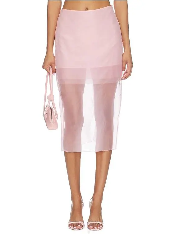 Monse Organza Pencil Skirt - Pink