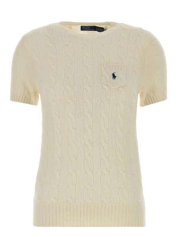 Polo Ralph Lauren Cream Wool Blend Sweater - Yellow