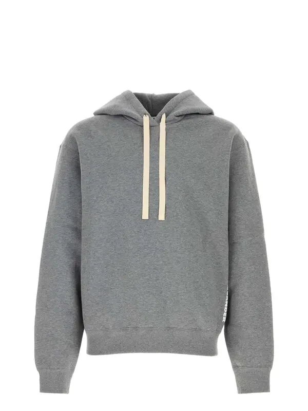 JIL SANDER Cotton Hoodie - Gray