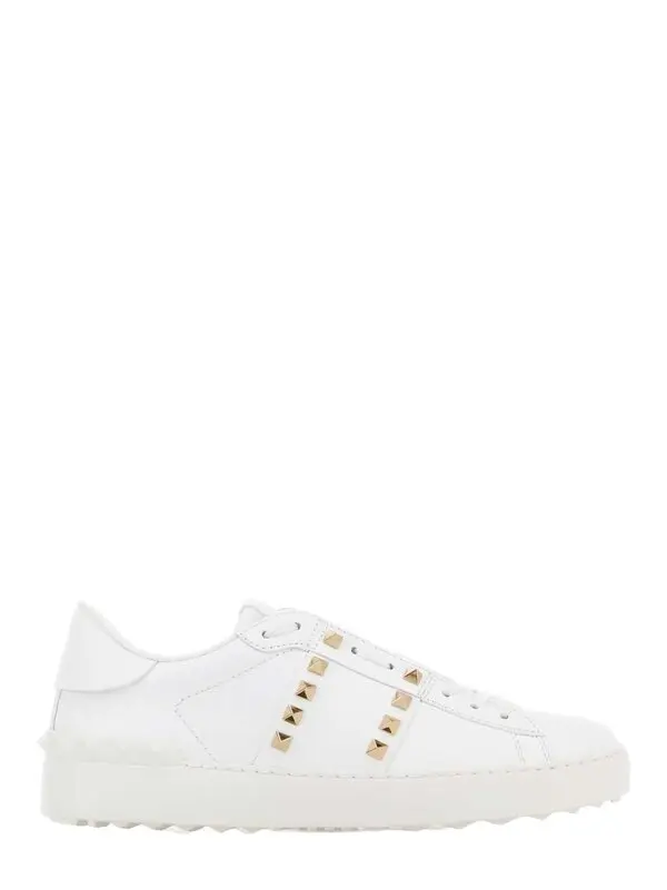 Valentino Garavani Leather Rockstud Untitled Sneakers - White