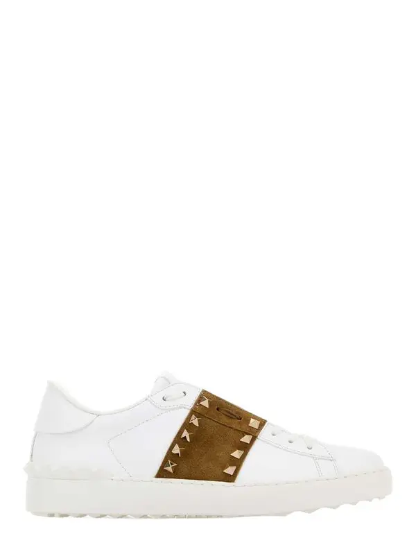 Valentino Garavani Rockstud Untitled Leather Sneakers - White