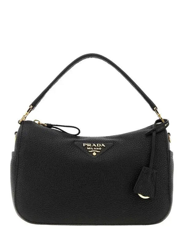 Prada Leather Small Handbag - Black
