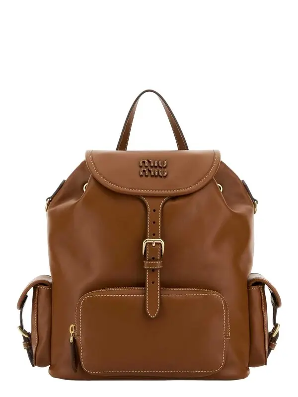 Miu Miu Vitello Leather Backpack - Multicolor