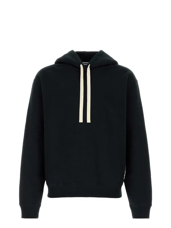JIL SANDER Cotton Hoodie With Drawstring - Black