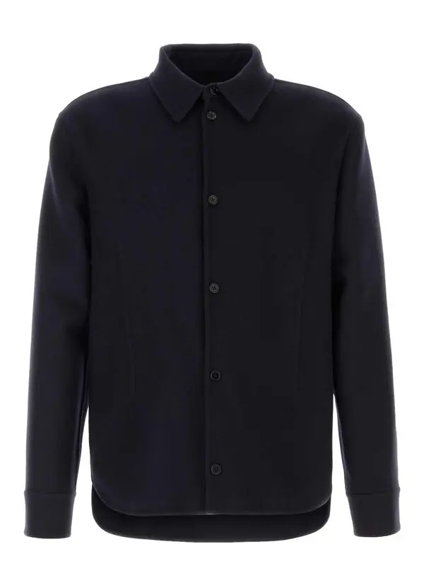 JIL SANDER Midnight Wool Shirt - Blue
