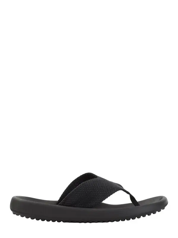 Phoebe Philo Textured Fabric Flip Flops - Black