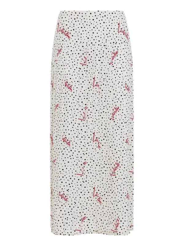 Valentino Garavani Plissé Bollicine Midi Skirt - Multicolor