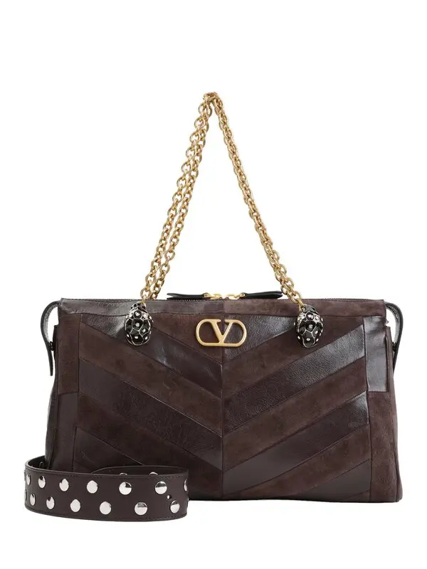 Valentino Garavani Medium Panthea Shoulder Bag - Brown