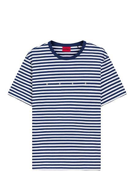 Hugo Striped Relaxed-fit Cotton-jersey T-shirt - Open Miscellaneous