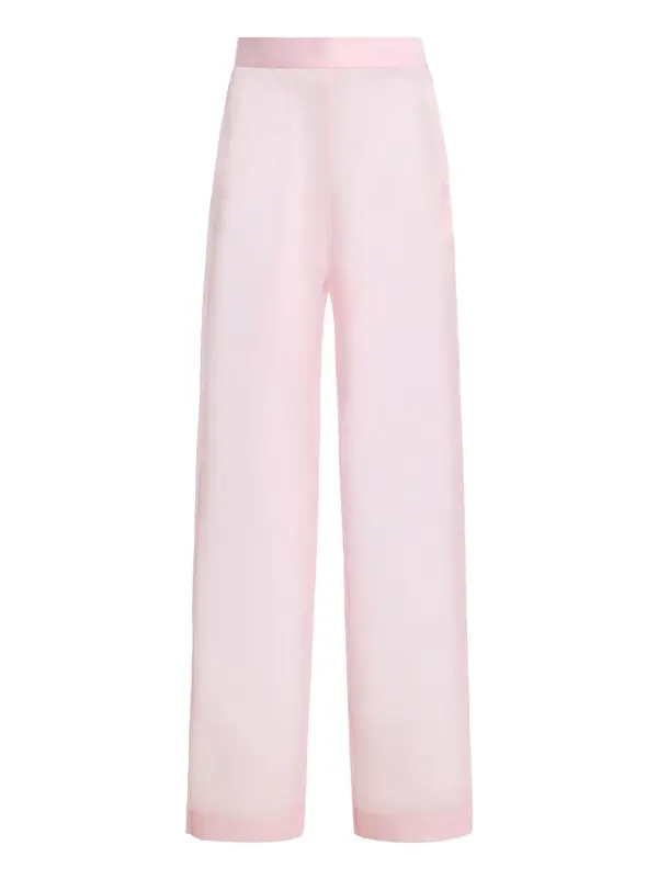 MARLIES GRACE Exclusive Flora Organza Straight-leg Pants - Pink
