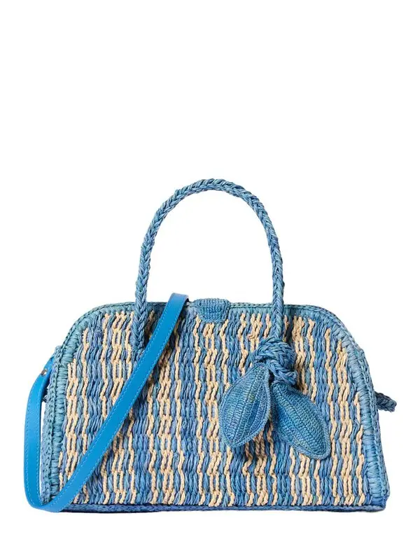 Jacquemus Le Petit Turismo Raphia Leather Bag - Blue