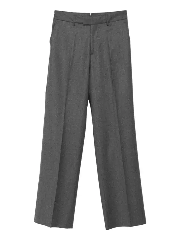 BERWICH Pleated Wool Trousers - Grey