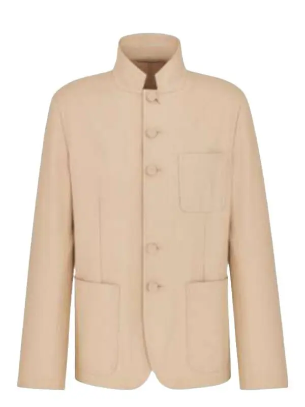 Dior Officer Collar Jacket - Nude