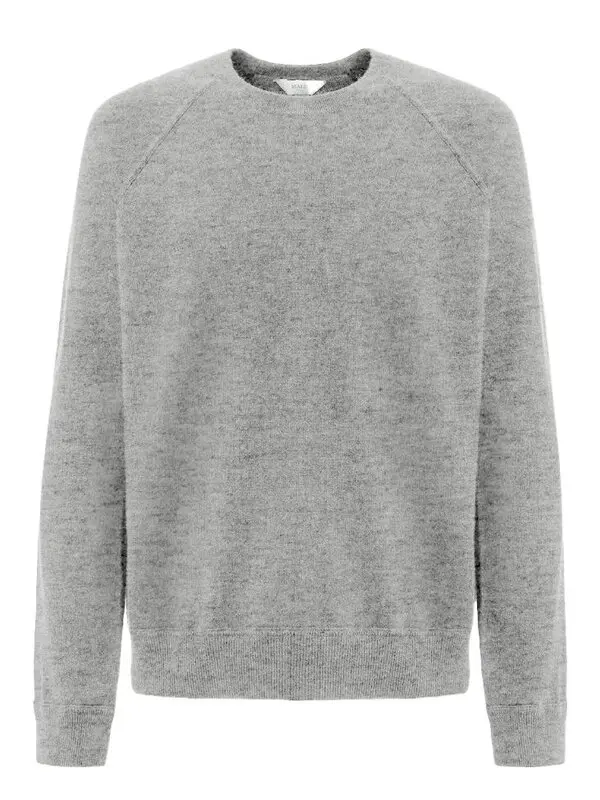 Malo Raglan Crew Neck Sweater - Cement Ash