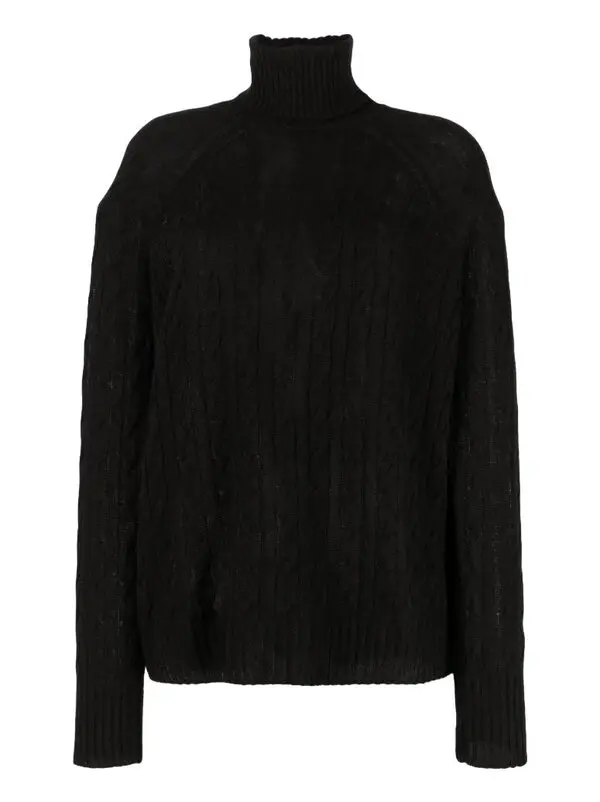 Etro Long-sleeved Roll-neck Knitted Jumper - Black