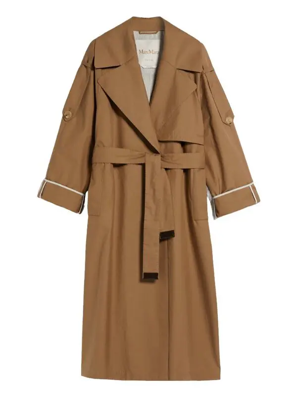Max Mara Waterproof Twill Trench Coat - Brown
