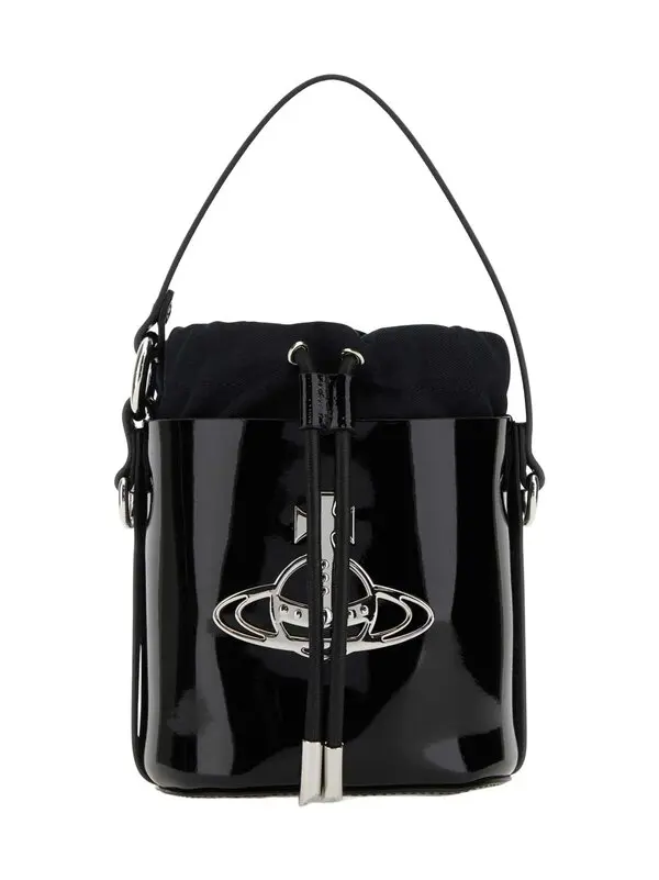 VIVIENNE WESTWOOD Drawstring Bucket Bag - Black