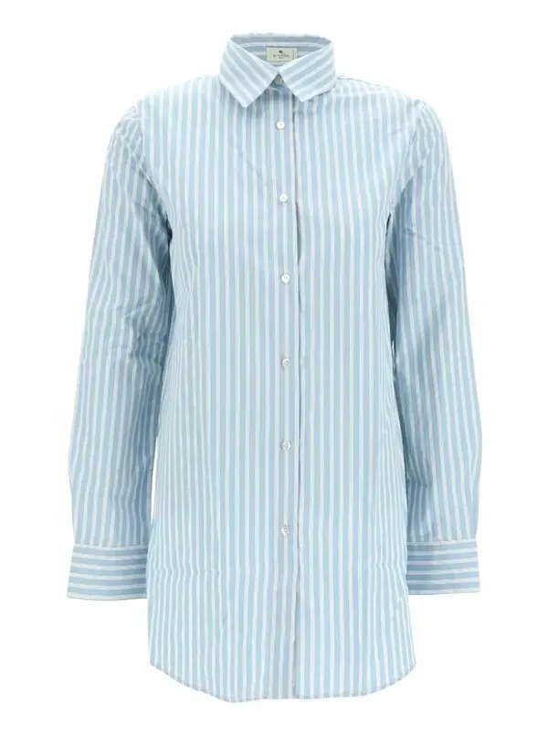 Etro Button-up Long-sleeve Shirt - Blue