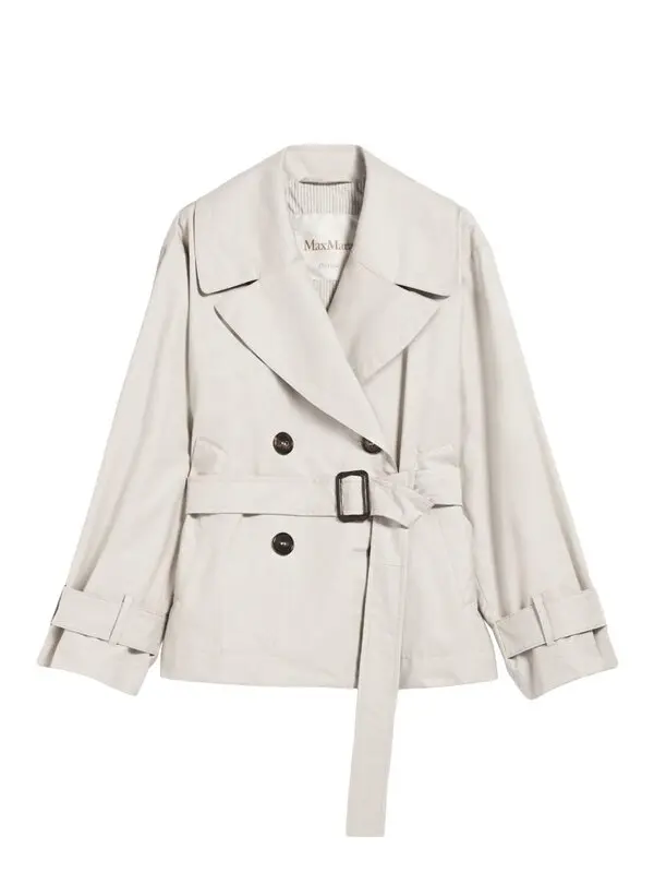 Max Mara Double-breasted Long-sleevd Coat - White