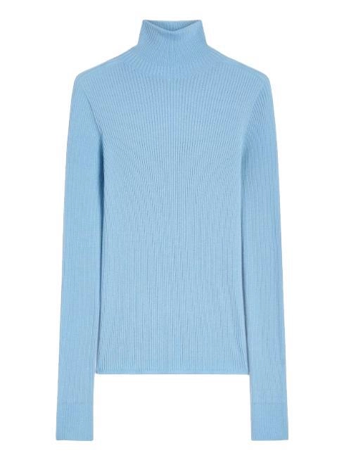 Sportmax Niagara Turtleneck Knitted Jumper - Light Blue
