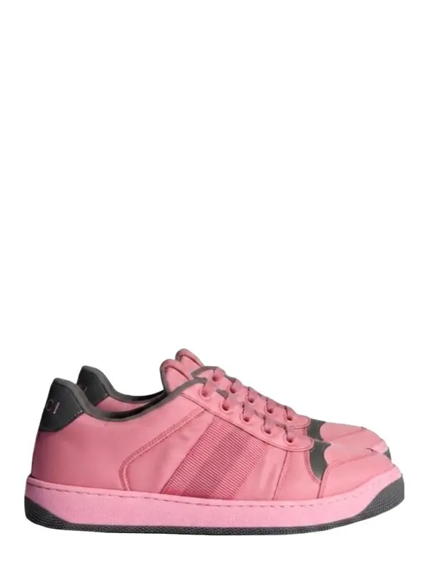 Gucci Screener Sneakers With Double G Rubber Insert - Pink