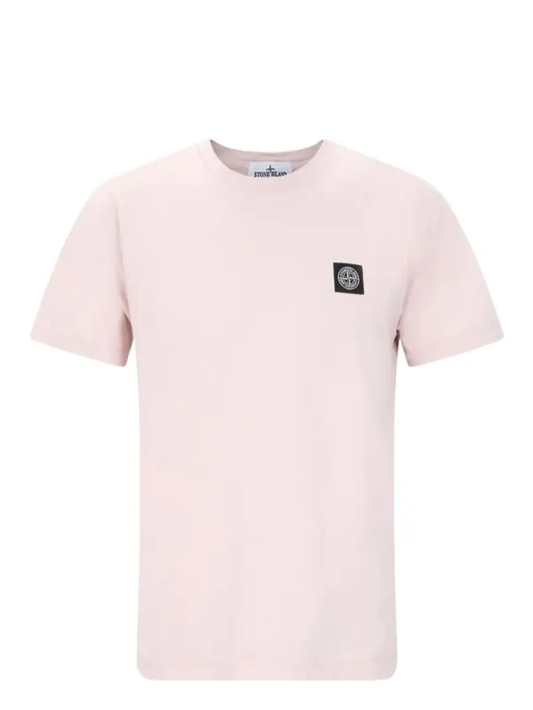 Stone Island Logo-patch T-shirt - Pink