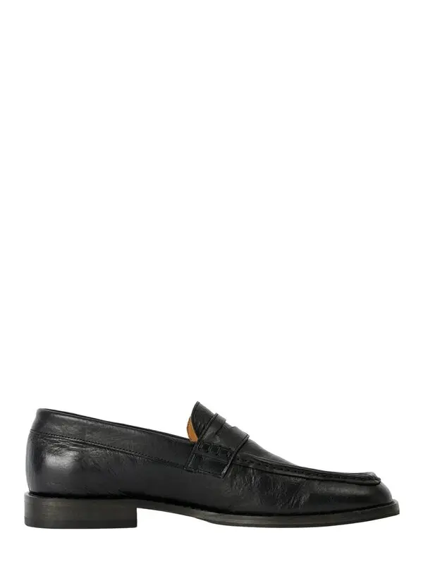 Our Legacy Apron-stitch Penny Loafers - Black
