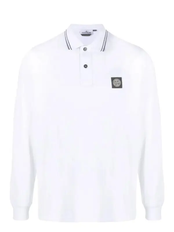 Stone Island Long-sleeved Polo Shirt - Neutrals