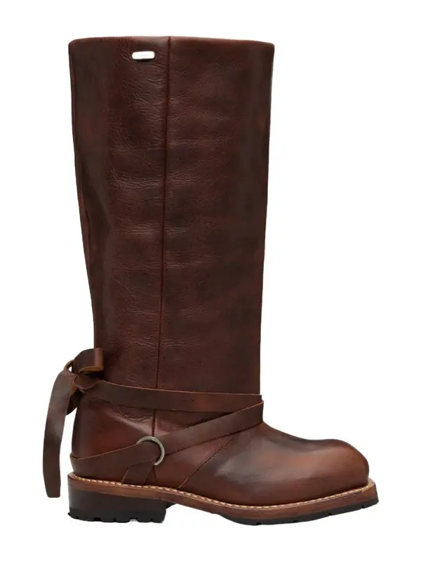 Our Legacy Square-toe Leather Boots - Brown