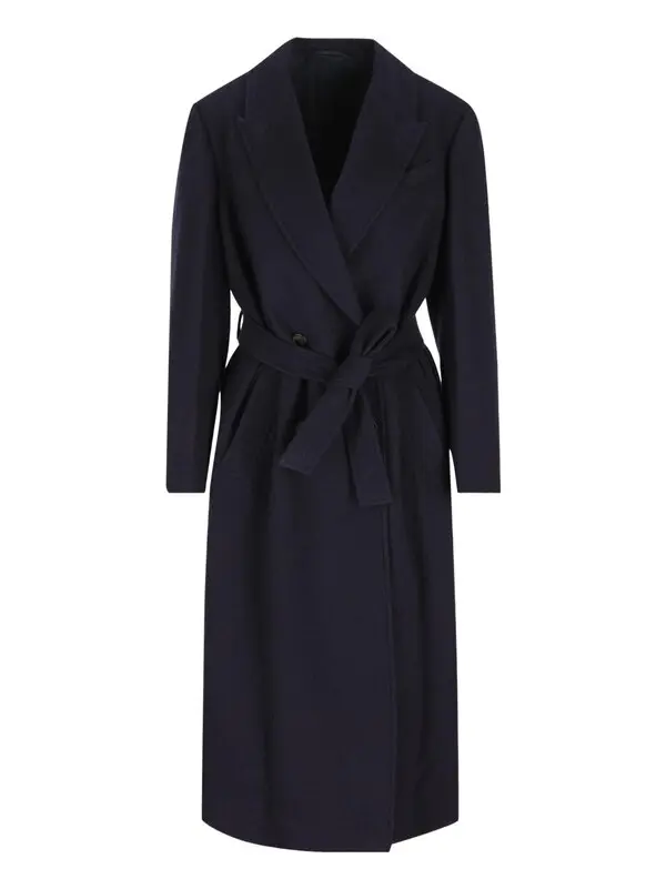 Brunello Cucinelli Collared Long-sleeved Coat - Black