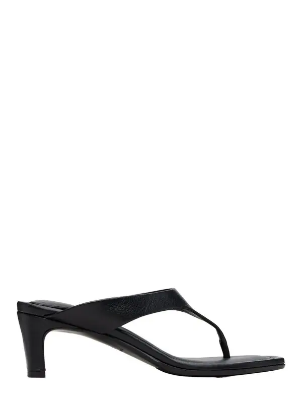 Our Legacy Karasu Heeled Thong Sandals - Black