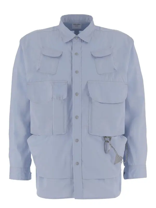AND WANDER Multi-pocket Shirt - Blue