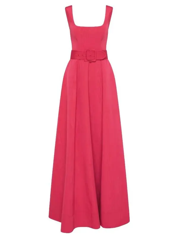 Rebecca Vallance Rosalia Belted Maxi Dress - Magenta