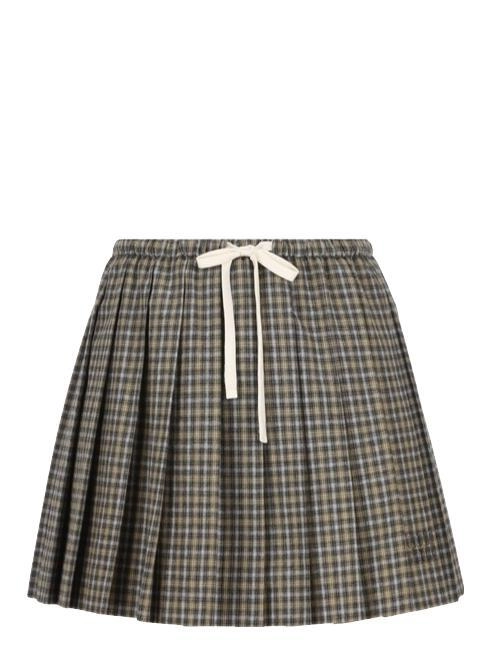 Miu Miu Check-pattern Pleated Mini Skirt - Black