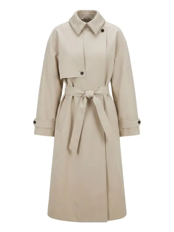 Bottega Veneta Collared Long-sleeved Coat - Nude