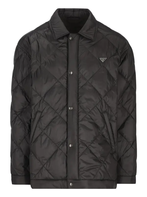 Prada Long Sleeve Quilted Jacket - Black