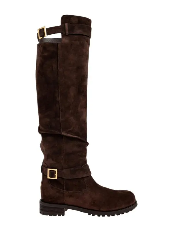 JIMMY CHOO Round-toe Boots - Brown