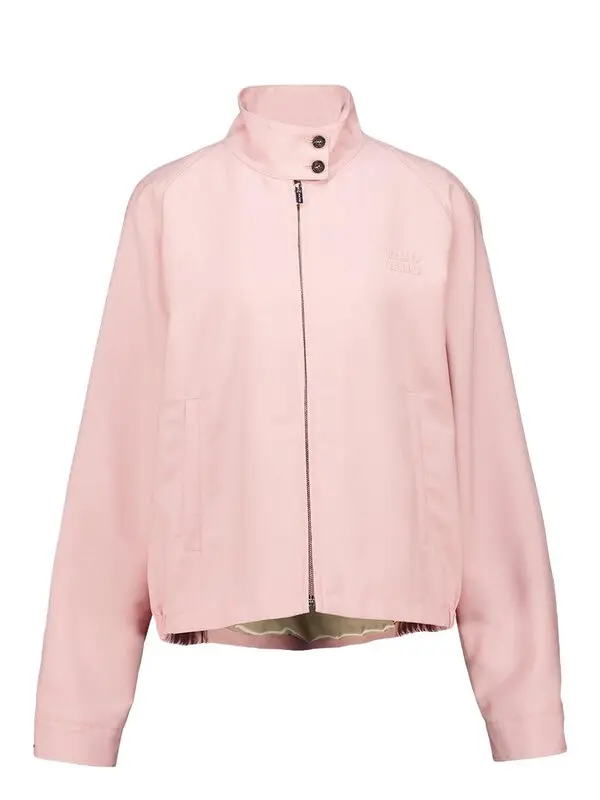 Miu Miu Mohair Blouson Jacket - Pink