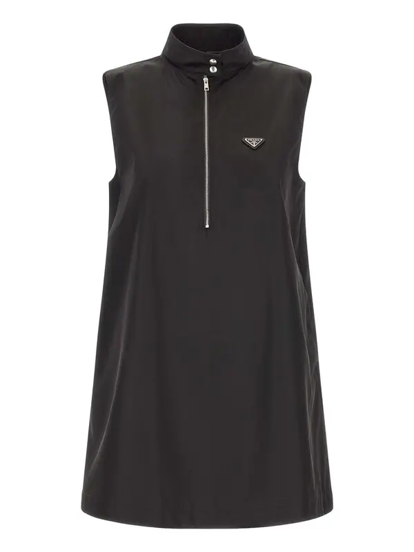 Prada Sleeveless Re-nylon Dress - Black