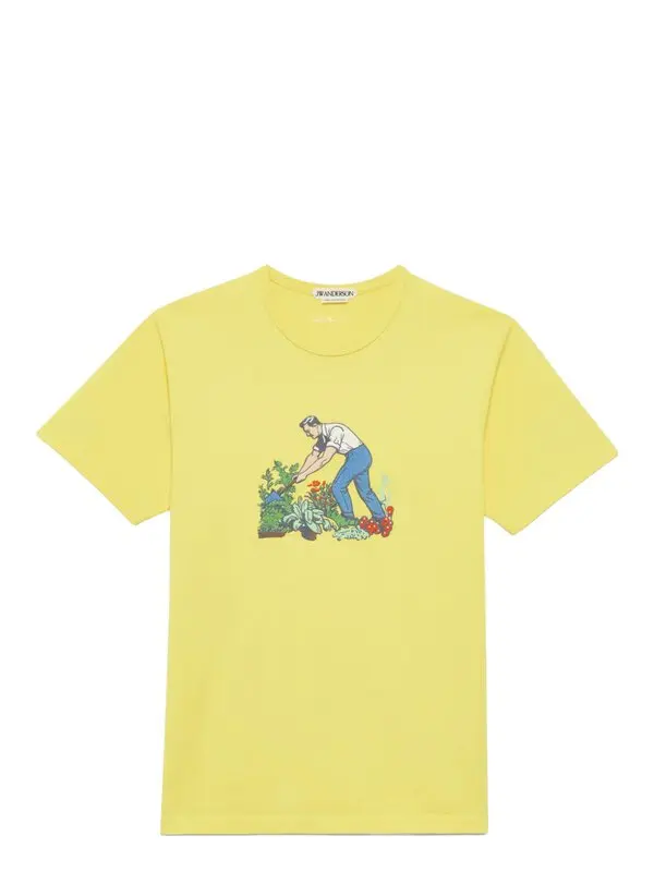 J.W.ANDERSON Gardener Graphic-print T-shirt - Yellow