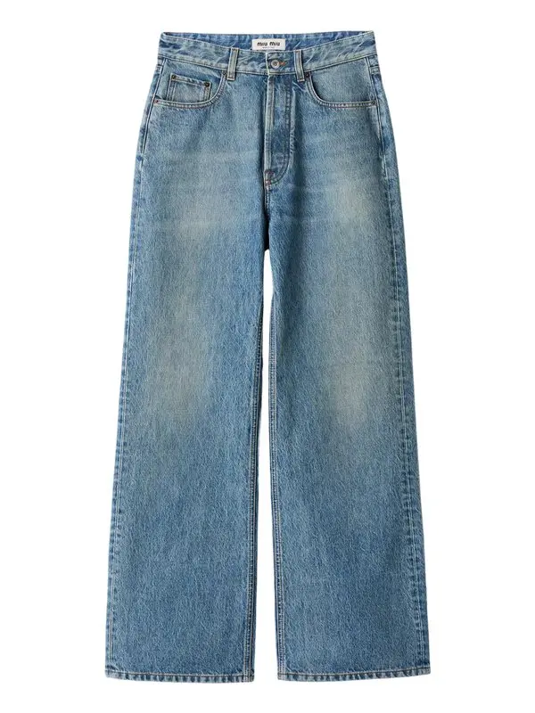 Miu Miu Five-pocket Wide-leg Jeans - Blue