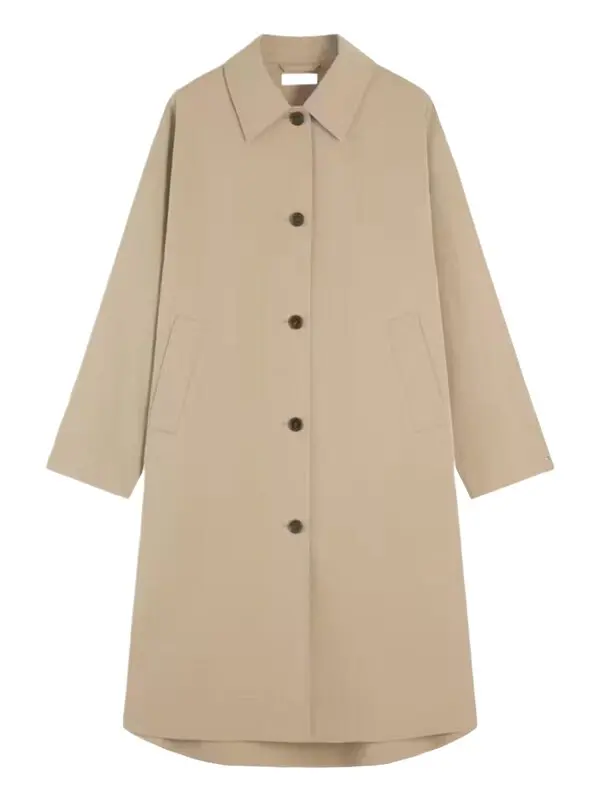 Tommy Hilfiger Water Repellent Twill Single Breasted Coat - Camel