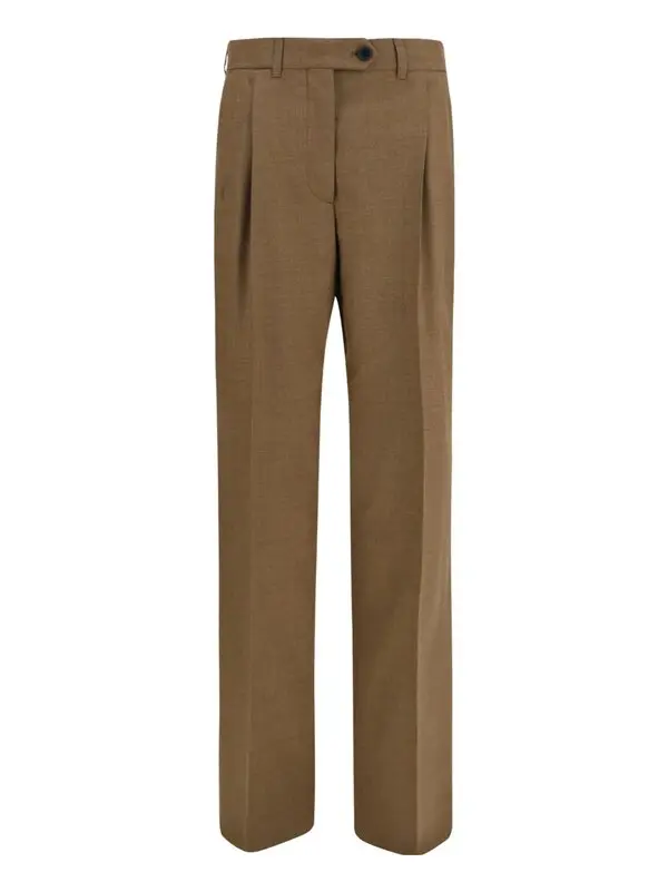Prada High-waist Straight-leg Trousers - Brown