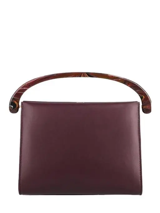 Dries Van Noten Medium Leather Bag - Aubergine