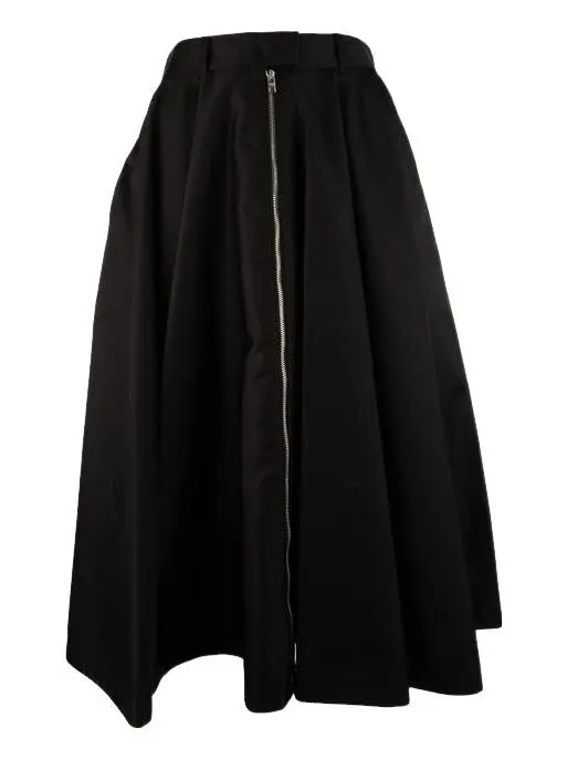 Prada Belt-loop Zipper Skirt - Black