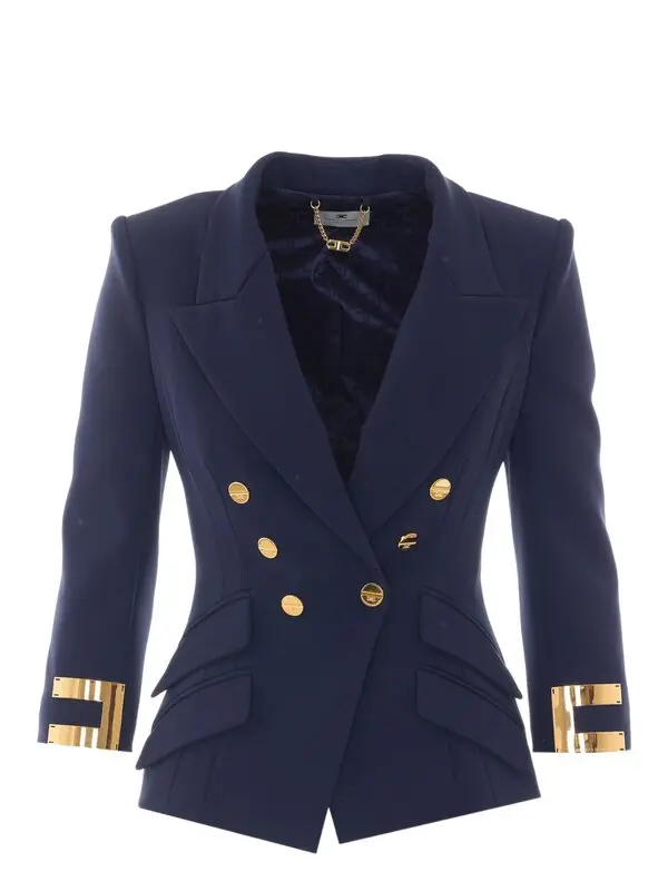 Elisabetta Franchi Double-breasted Blazer - Blue