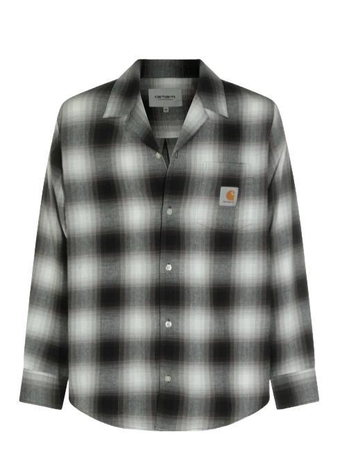 Carhartt Wip Checked Logo-patch Shirt - Gray