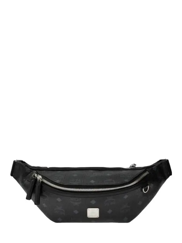 Mcm Logo-print Belt Bag - Black